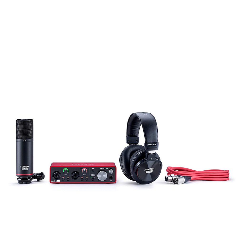 Focusrite Scarlett 2i2 Studio (Gen 3) ชุดบันทึกเสียง audio interface ไมค์โครโฟน หูฟังมอนิเตอร์ ...