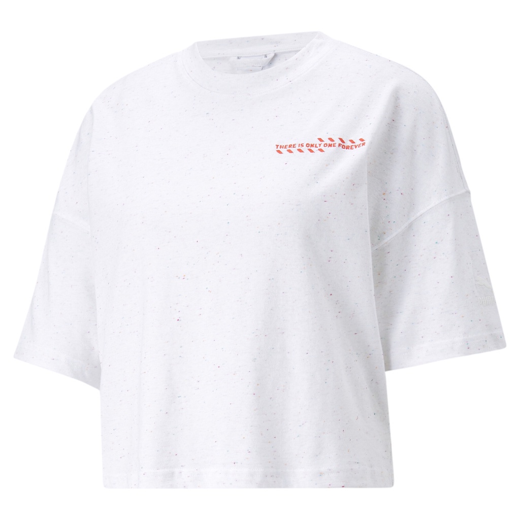 PUMA EVOLUTION - เสื้อยืดผู้หญิง RECollection Relaxed Tee สีขาว - APP ...