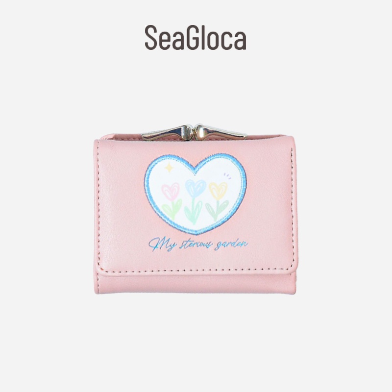 Seagloca ใหม่ กระเป๋าสตางค์ ลายดอกทิวลิปน่ารัก อเนกประสงค์ ความจุขนาดใหญ่ สไตล์เกาหลี สําหรับ ...
