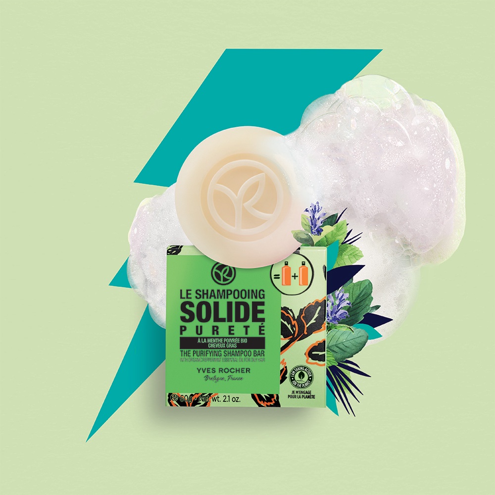 Yves Rocher green heroes shampooing solide pureté 60g - yvesrocher ...