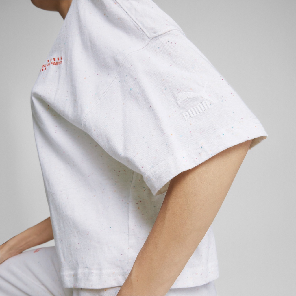 PUMA EVOLUTION - เสื้อยืดผู้หญิง RECollection Relaxed Tee สีขาว - APP ...