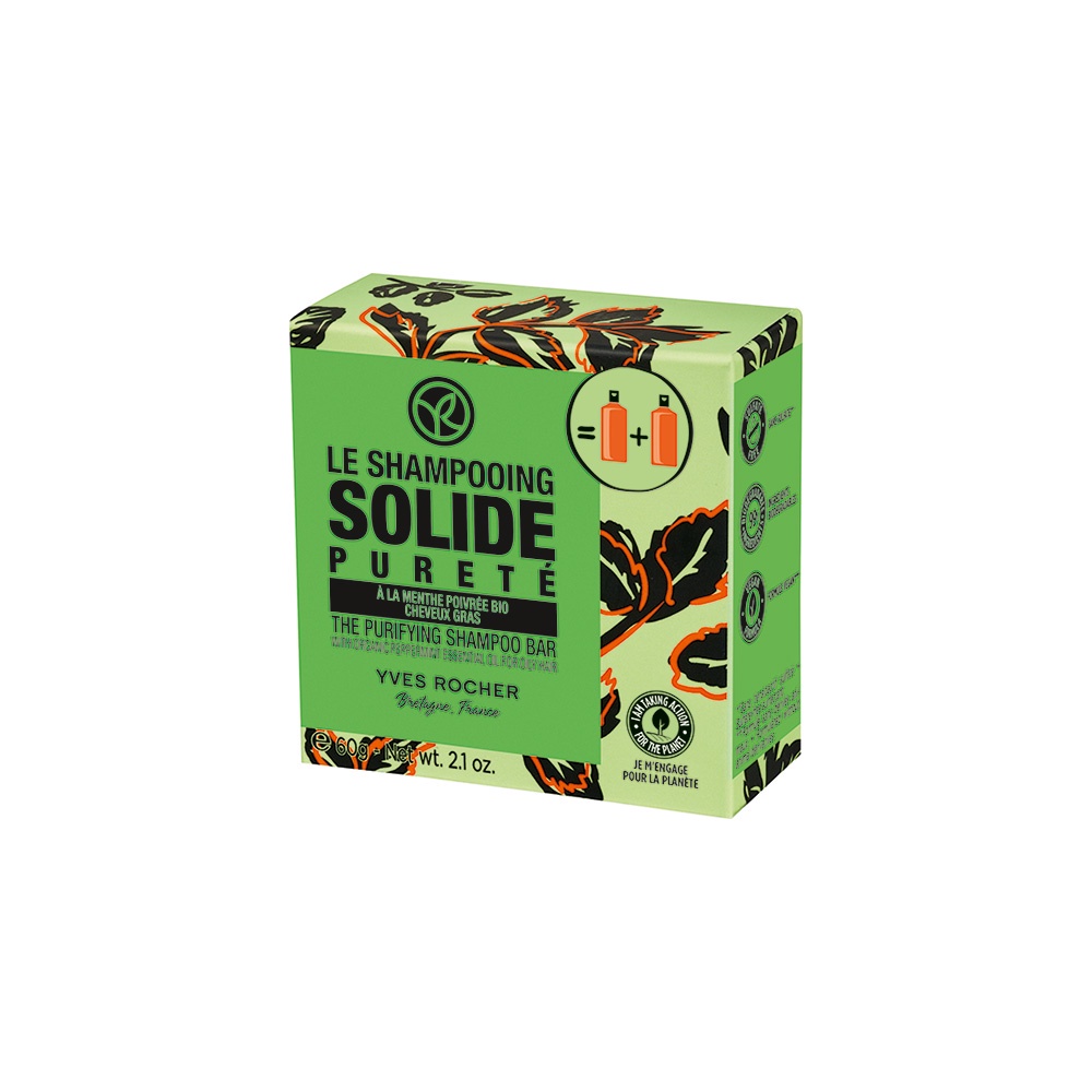 Yves Rocher green heroes shampooing solide pureté 60g - yvesrocher ...