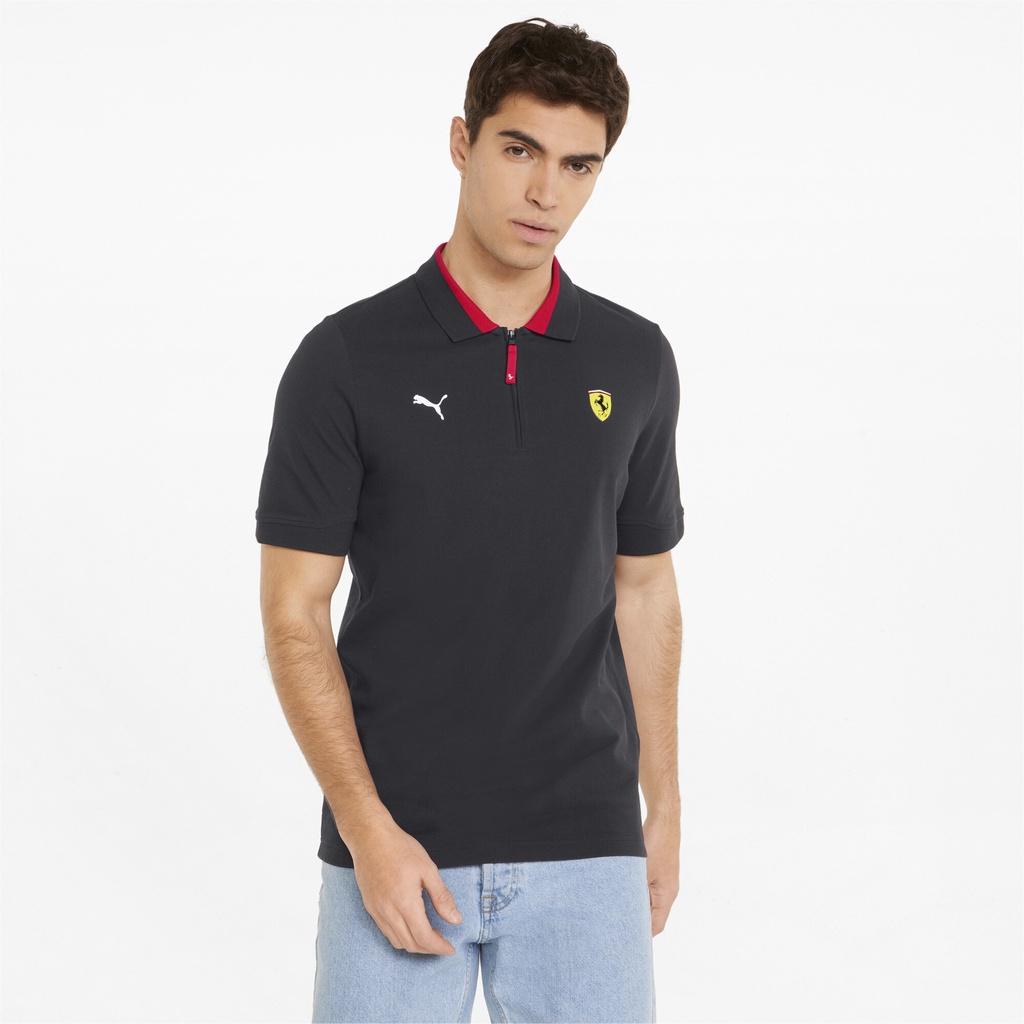 PUMA AUTO - เสื้อเชิ้ตโปโลผู้ชาย Scuderia Ferrari Race สีดำ - APP ...