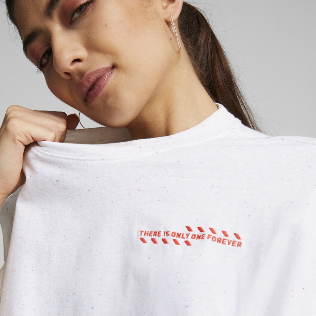 PUMA EVOLUTION - เสื้อยืดผู้หญิง RECollection Relaxed Tee สีขาว - APP ...