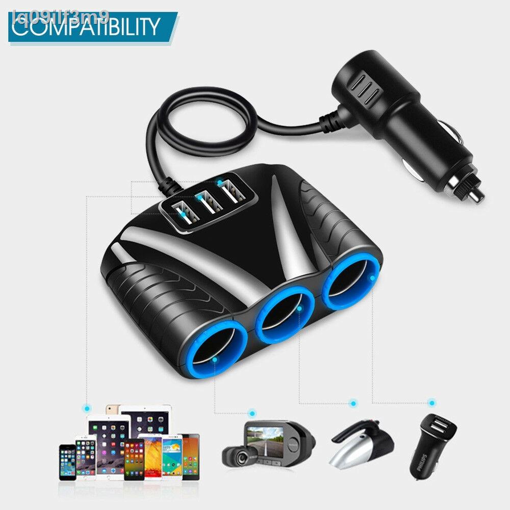 3Way Car Cigarette Lighter Socket Splitter Dual USB Charger Power Adapter 1224V - lq09ilf3m9 ...