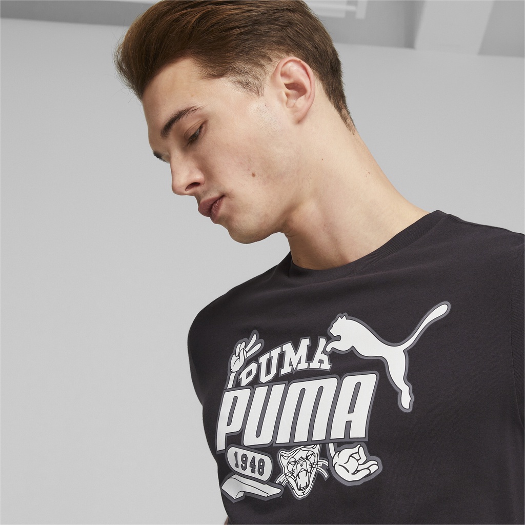 PUMA BASICS - เสื้อยืดผู้ชาย GRAPHICS Icon สีดำ - APP - 67447601 ...