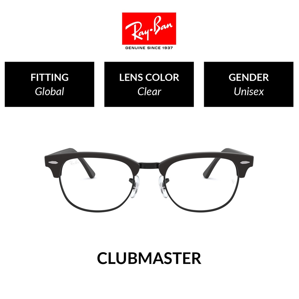 Ray-Ban Clubmaster - RX5154 2077 size 49 -eyeglasses - rayban.th - ThaiPick
