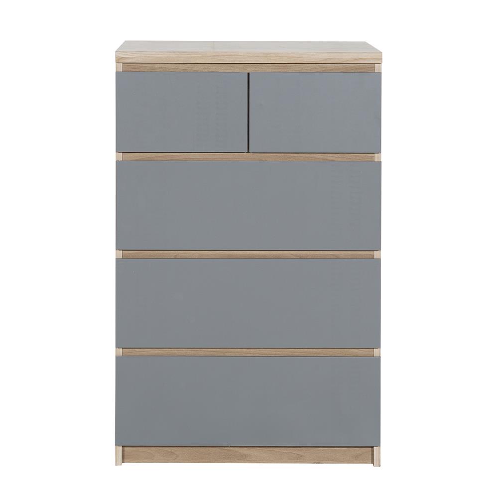 HomePro ตู้ลิ้นชัก 5 ลิ้นชัก FURDINI FINN สีไวท์โอ๊คเทา แบรนด์ FURDINI - homeproliving ...