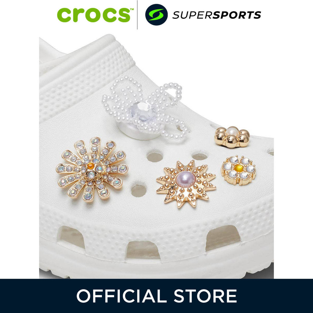 CROCS Jibbitz Elevated Flower Gem 5-Pack ตัวติดรองเท้า - Supersports ...