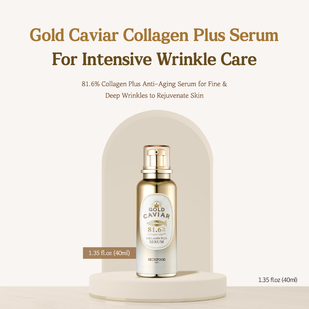 SKINFOOD Gold Caviar Collagen Plus Serum 40ml 81.6 Collagen Plus Anti ...