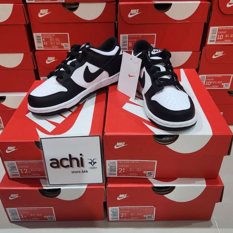 ของเด็กNIKE DUNK LOW (PS) BLACKWHITE PANDA ของแท้ - achi_store.bkk - ThaiPick