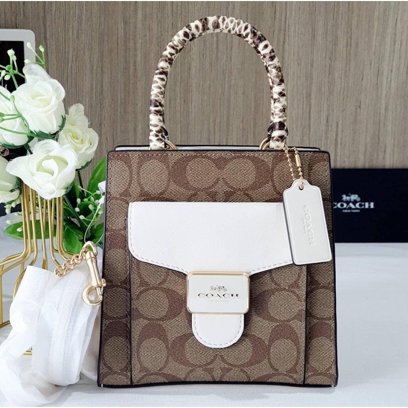 พร้อมส่ง แท้ New Coach MINI PEPPER CROSSBODY IN SIGNATURE CANVAS (COACH ...