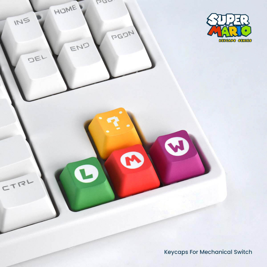 Mario KEYCAP keyboard ปุ่มคีย์บอร์ด Custom Keycap 5ชิ้น ลายการ์ตูน ...