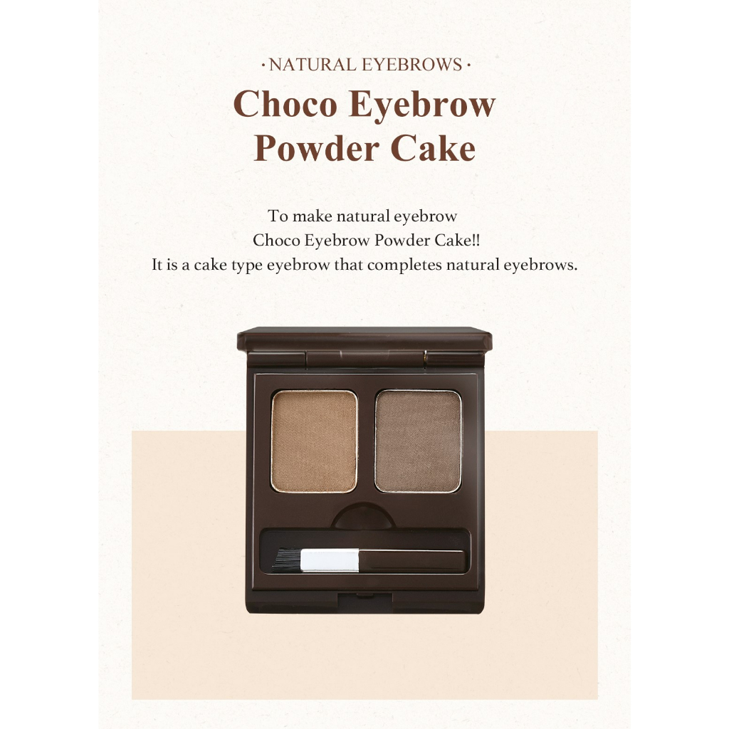 SKINFOOD Long Lasting Choco Eyebrow Powder Cake Duo Dark Brown Light ...
