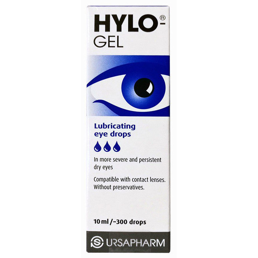 HYLO-GEL Lubricating Eyes Drops น้ำตาเทียมชนิดเจล 10ml. (หยดได้300ครั้ง) ไม่มีสารกันเสีย ...