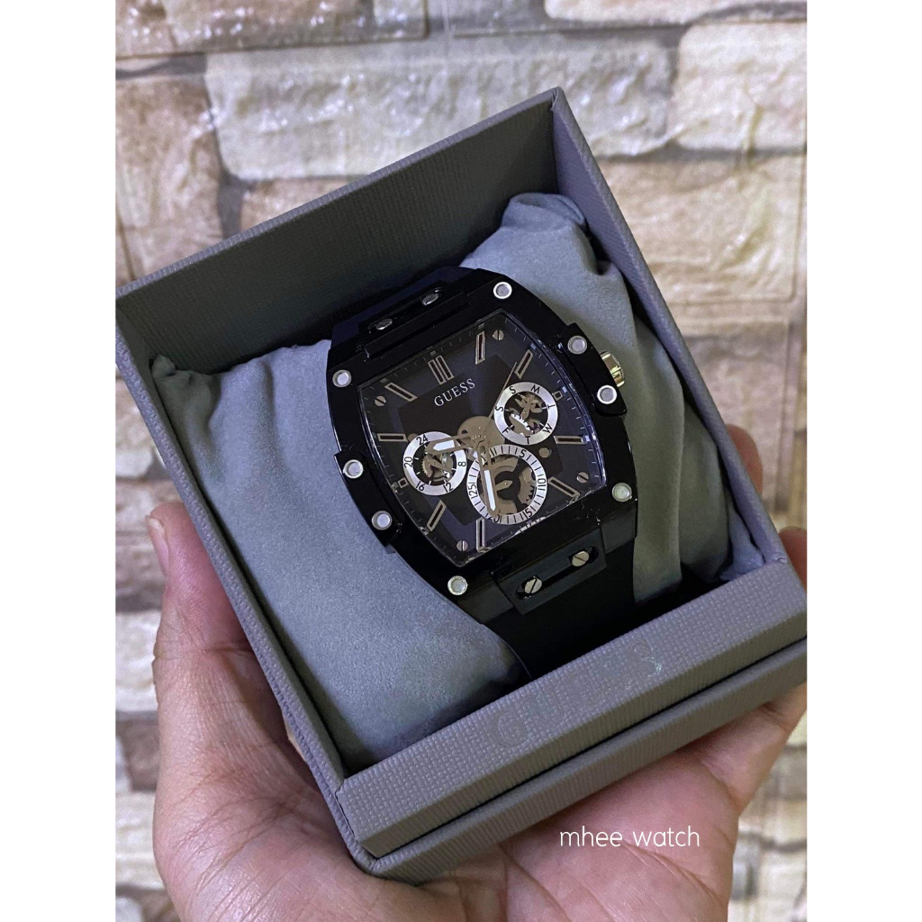 Guess Watch Chronograph ทรงริชาร์ด มิลล์ Black Case Stainless | Shopee ...