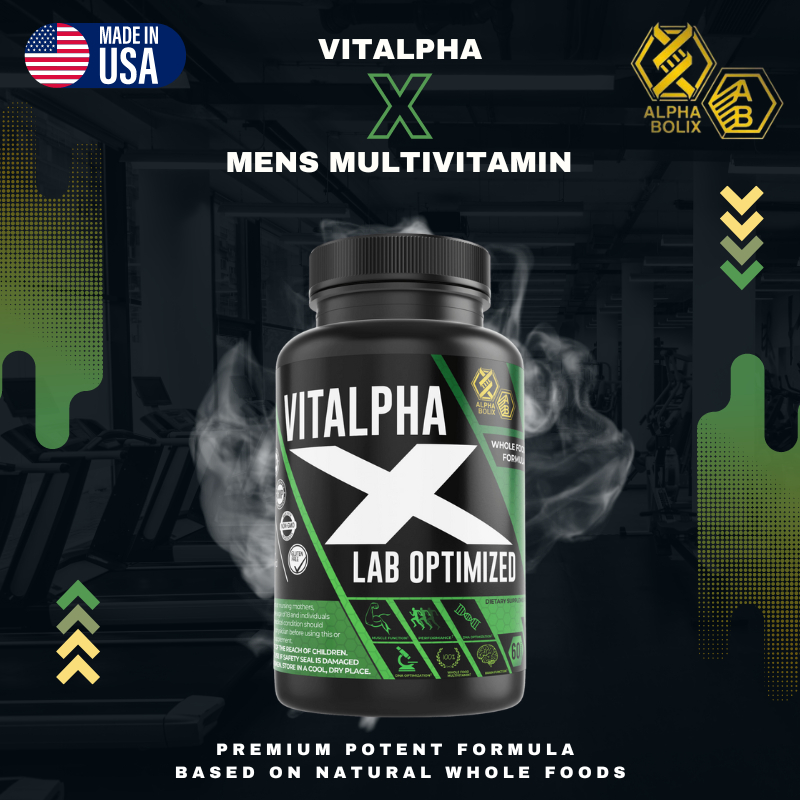 ALPHABOLIX Vitalpha X Mens Multivitamin 30 in 1 - Increase Muscle Brain ...