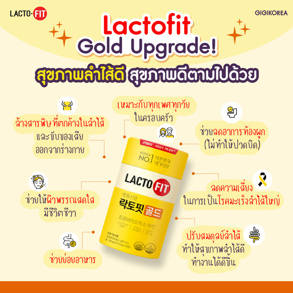 ถูกที่สุด พร้อมส่ง สูตรใหม่️ Lacto-Fit GOLD 5x-Formula Probiotic Detox ...