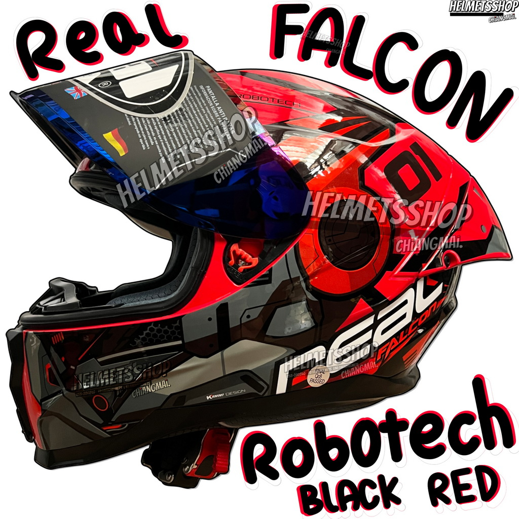 REAL FALCON ROBOTECH BLACK RED | Shopee Thailand