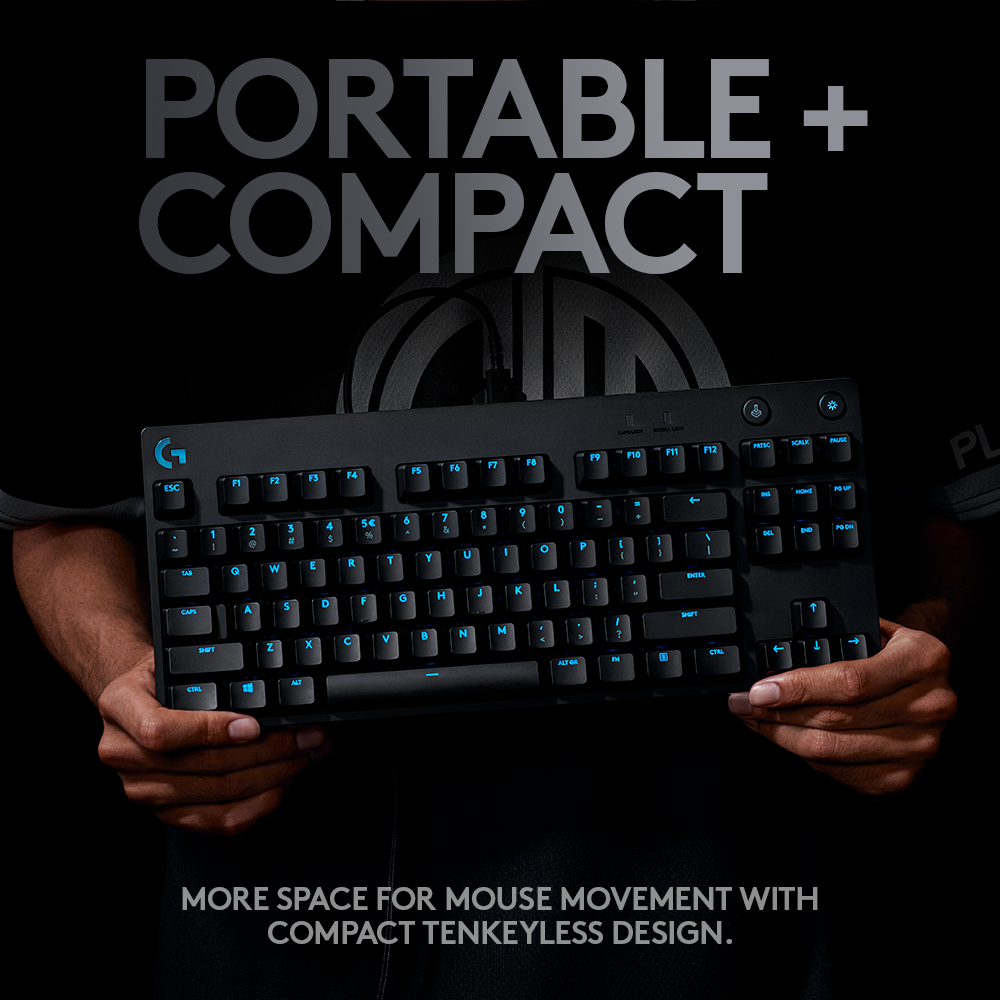 Logitech G Pro X Gaming Keyboard with GX BLUE CLICKY - Eng keycap and ...