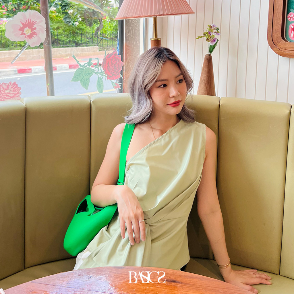 Basicsbysita L827 เสื้อไหล่เดียวเผยผิวสวย️พร้อมส่ง️เสื้อ ดีเทลจัดเต็ม แต่งจีบเฉลียงใส่แล้วดูแพง ...