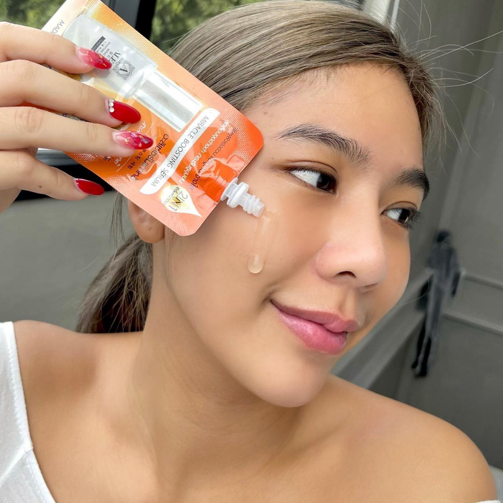 แถมฟรีครีม2ซอง ALESE เซ็ทแบบซองยกกล่อง เซรั่มน้ำตบครีมกันแดด บำรุงพร้อม ...