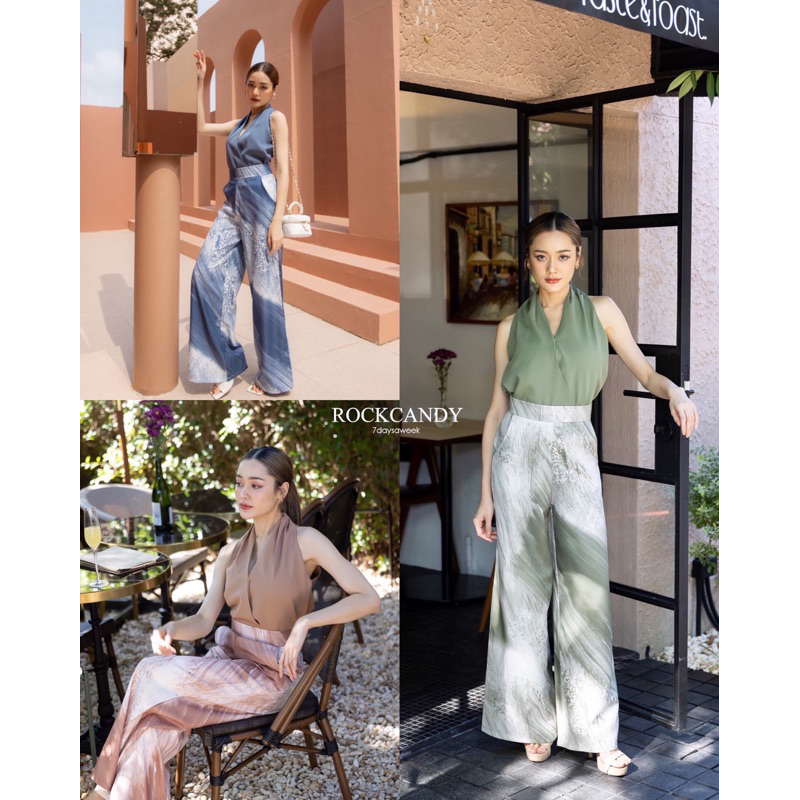 ROCKCANDY Isabella เสื้อคล้องคอกางเกงพิมพ์ลาย - rockcandyofficial - ThaiPick