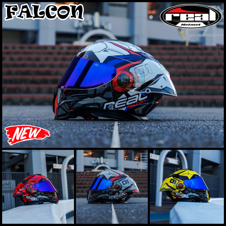 หมวกกันน็อค REAL FALCON ROBOTECH ลายใหม่ล่าสุด 2023 - auto2speed - ThaiPick