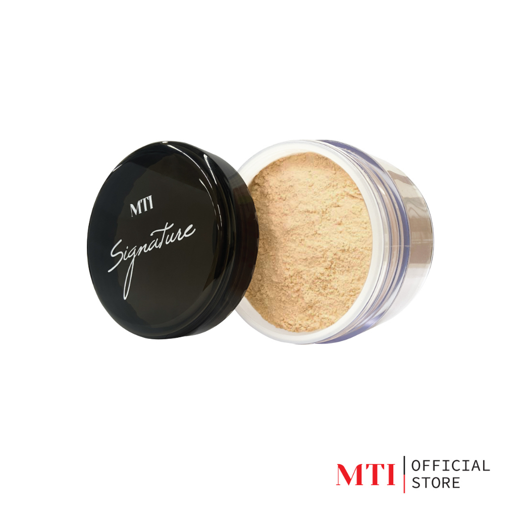 MTI (PDPZF) Signature LOOSE POWDER เอ็มทีไอ แป้งฝุ่น เนื้อละเอียด บาง ...