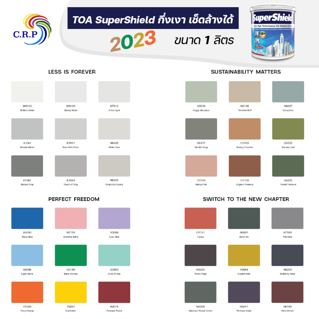 สี TOA Supershield ทาภายนอกราคา ถูกที่สุด พร้อมโปรโมชั่น ต.ค. 2025 | BigGoเช็คราคาง่ายๆ