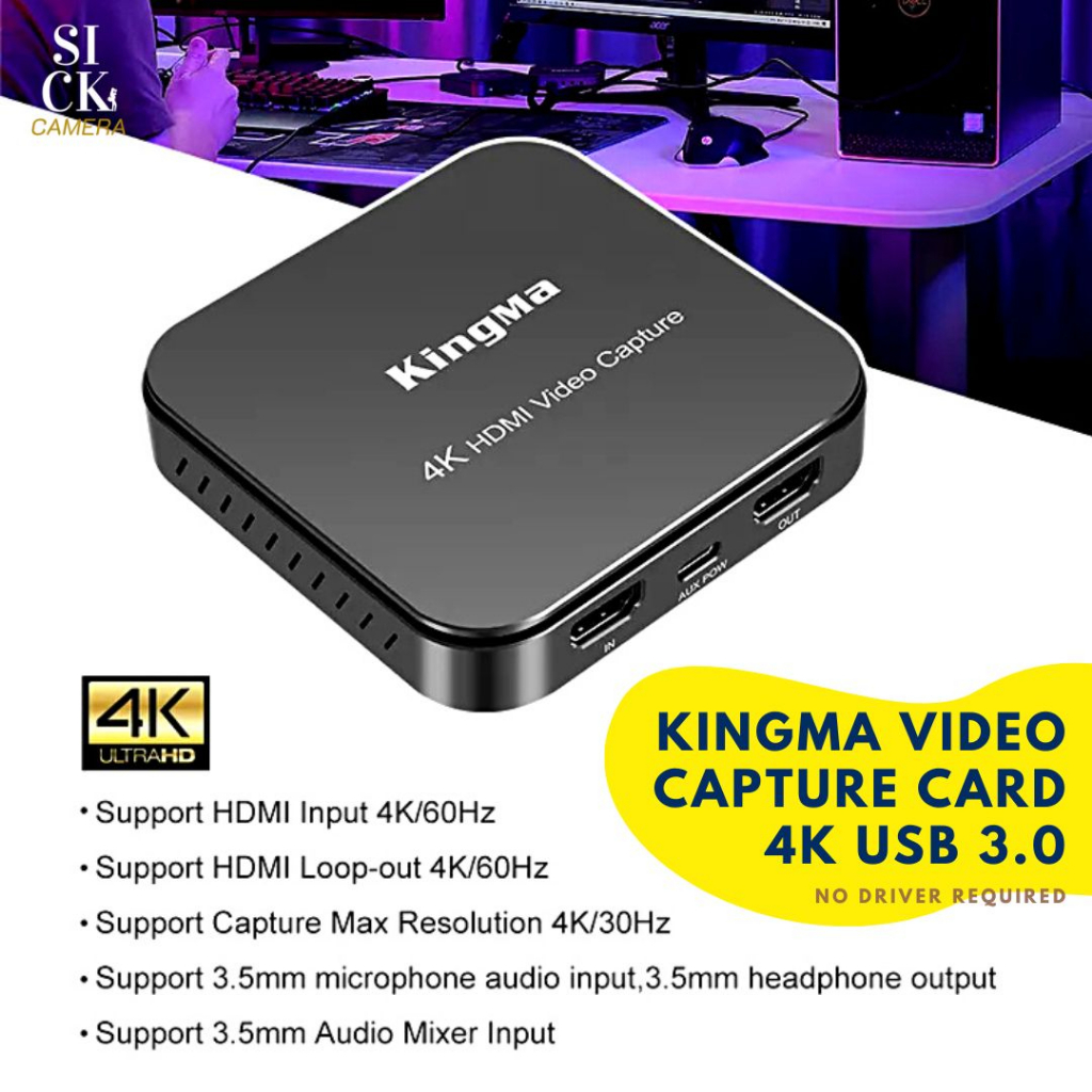 KingMa External Capture Card Stream and Record in 1080P60 4K60 Video ...