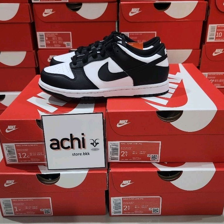ของเด็กNIKE DUNK LOW (PS) BLACKWHITE PANDA ของแท้ - achi_store.bkk - ThaiPick