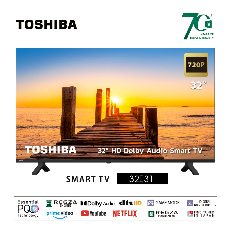 Toshiba TV ทีวี 32 นิ้ว HD Smart TV Wifi รุ่น 32E31KP Dolby Audio 2022 ...