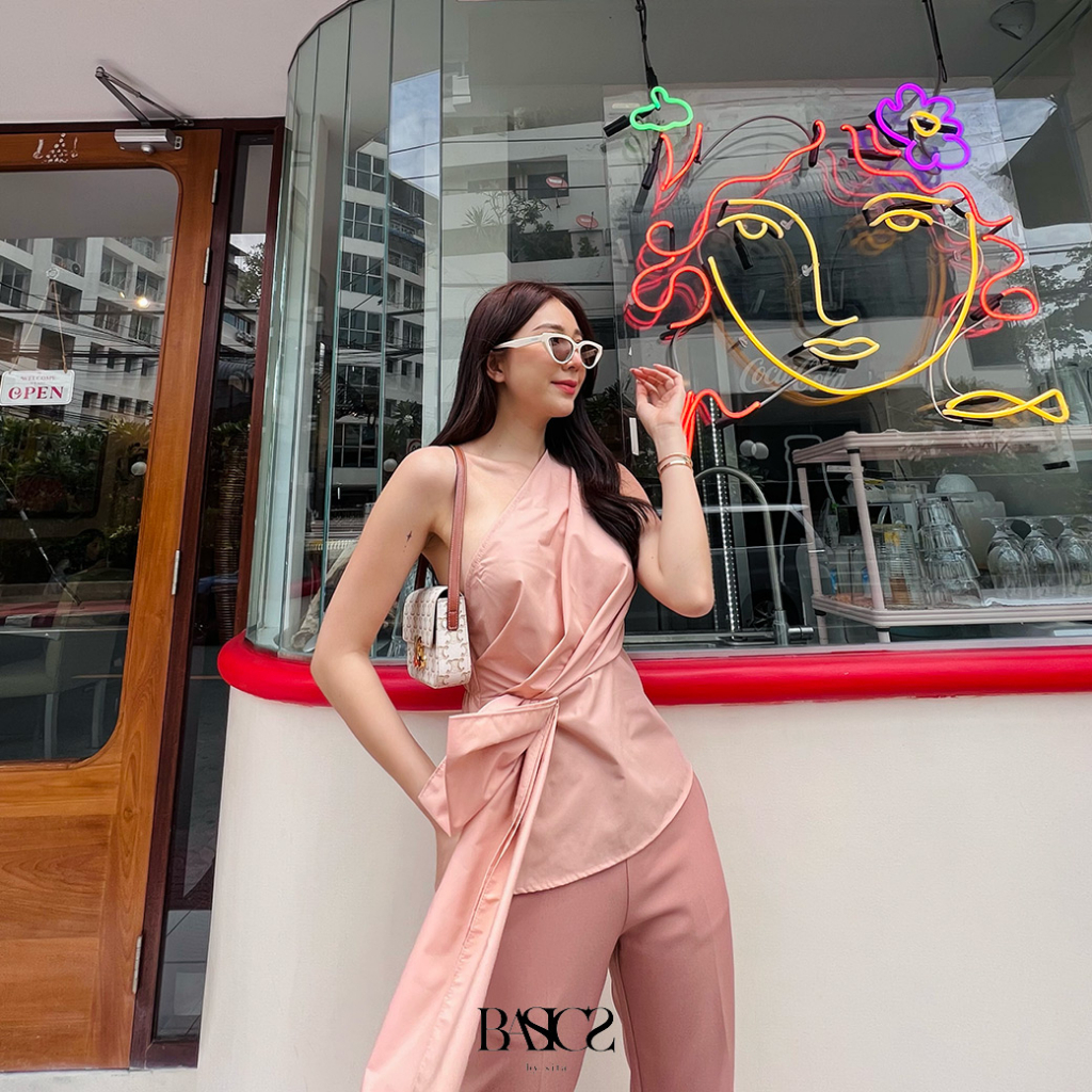 Basicsbysita L827 เสื้อไหล่เดียวเผยผิวสวย️พร้อมส่ง️เสื้อ ดีเทลจัดเต็ม แต่งจีบเฉลียงใส่แล้วดูแพง ...