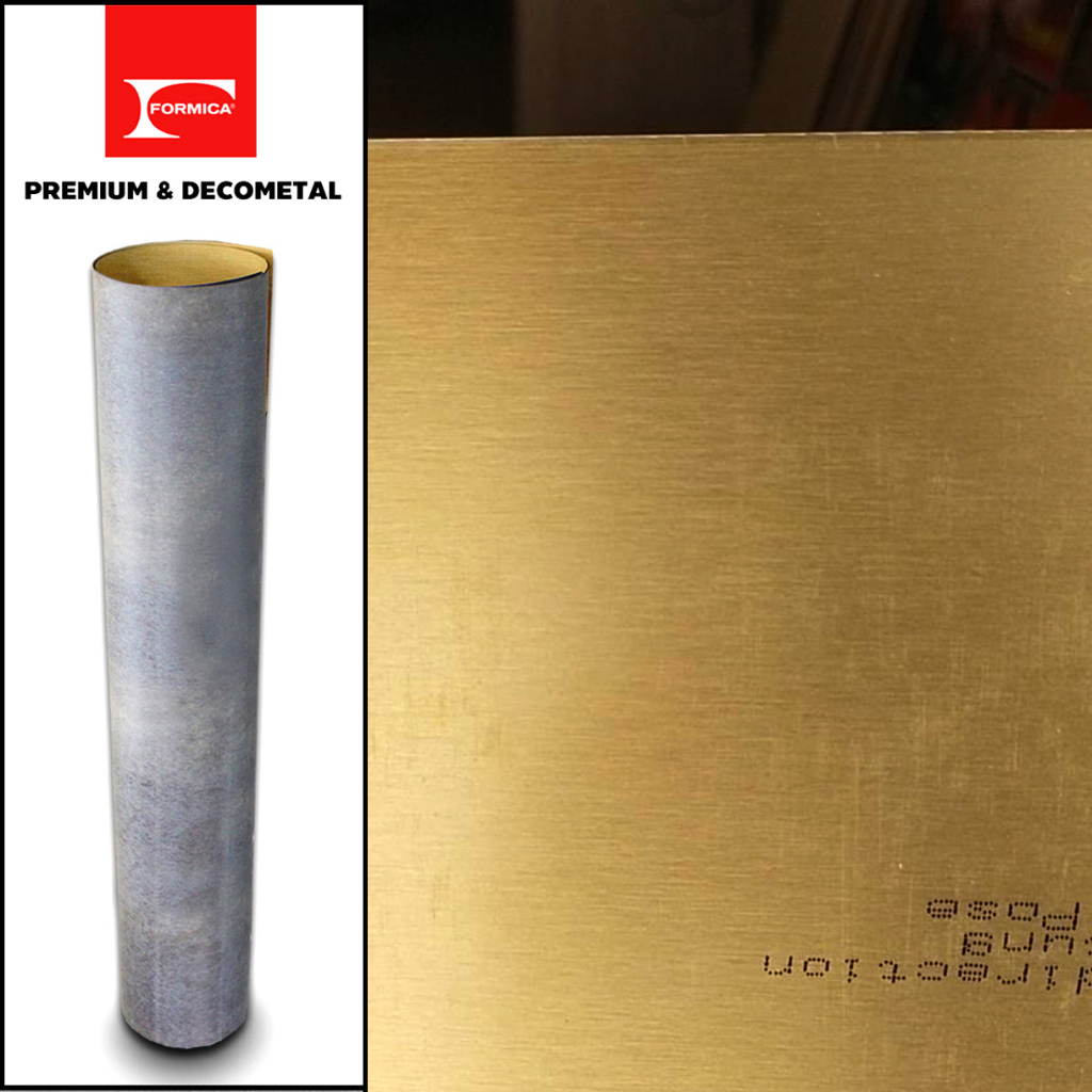 แผ่นลามิเนต Formica รหัส D8123 ลายขนแมว สีทอง ใช้ติดโต๊ะ ผนัง ...