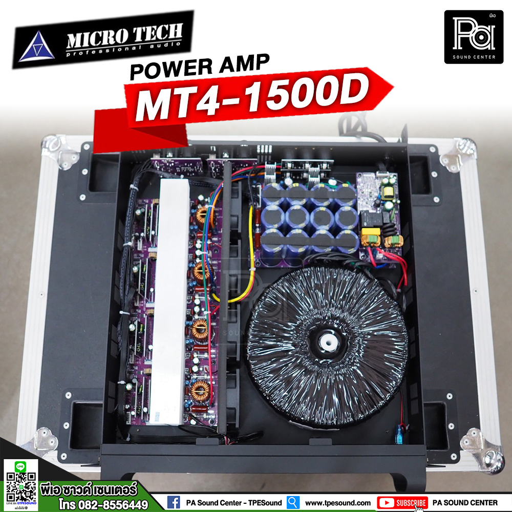 MICRO TECH POWER AMP MT4-1500D 4CH x 1500W. เพาเวอร์แอมป์ MICROTECH MT4-1500 D 4 แชลแนล กำลัง ...