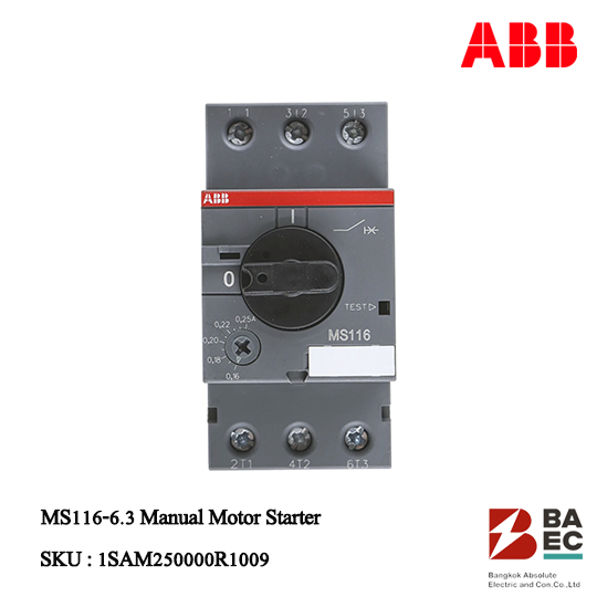 ABB MS116-6.3 Manual Motor Starter | Shopee Thailand