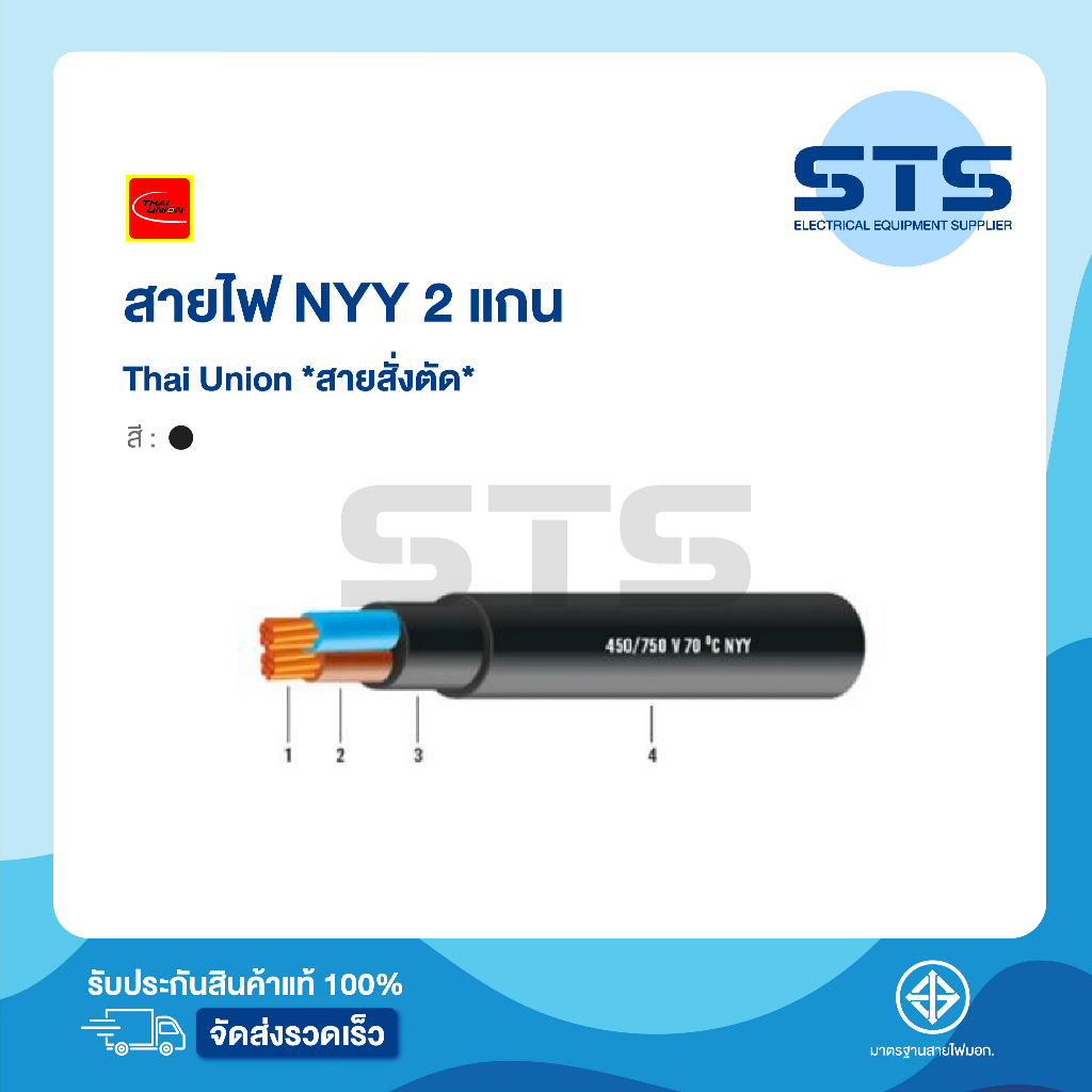 สายไฟNYY2×25 ถูกที่สุด พร้อมโปรโมชั่น ส.ค. 2023|BigGoเช็คราคาง่ายๆ