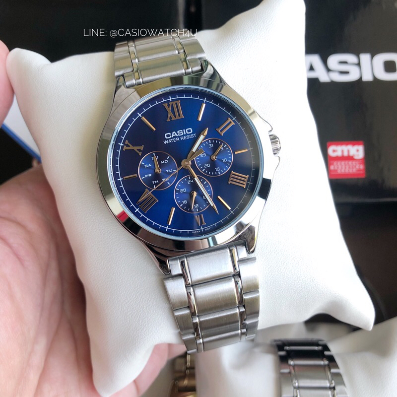 CASIO ของแท้ CMG นาฬิกาข้อมือผู้ชาย MTP-V300D-1A MTP-V300D-7A MTP-V300G-1A MTP-V300G-9A ประกัน ...