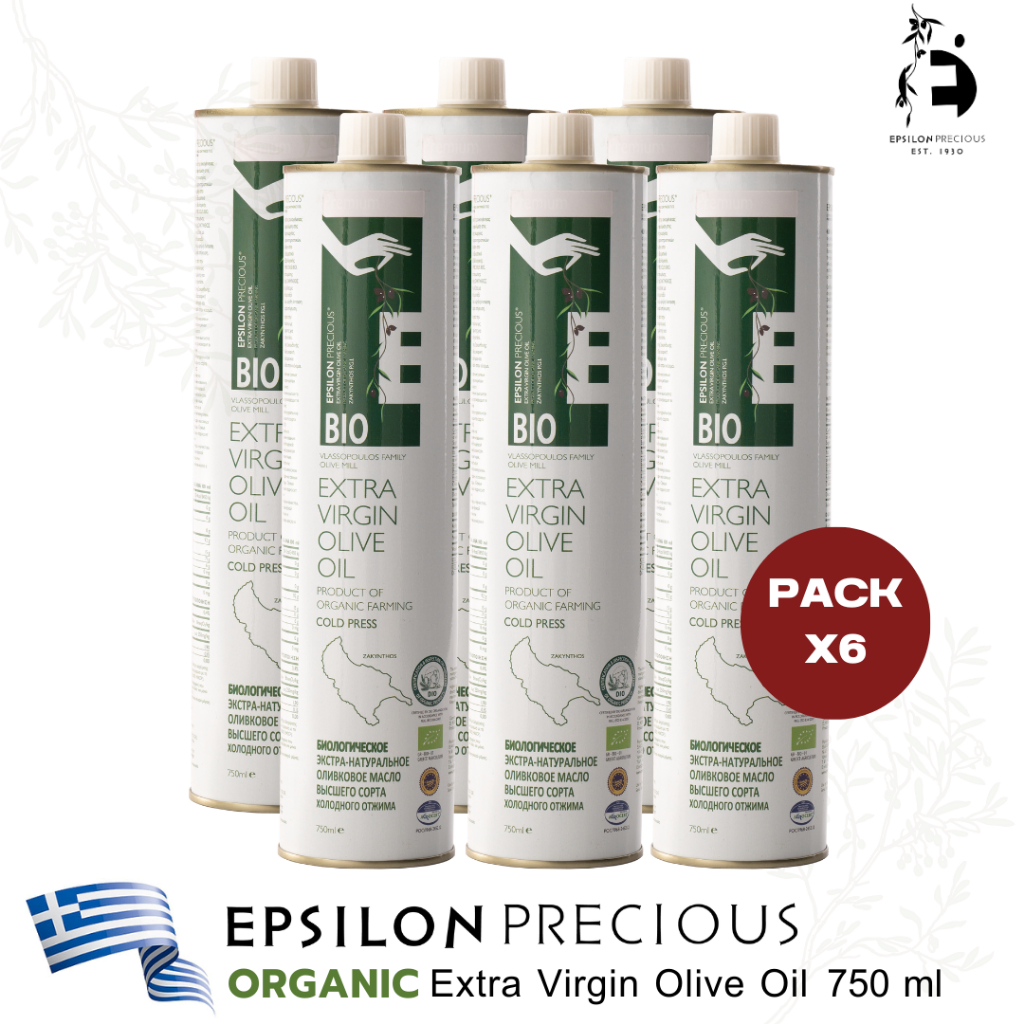 PackX2 Epsilon Precious ORGANIC Extra Virgin Olive Oil 500ml - Bottle ...