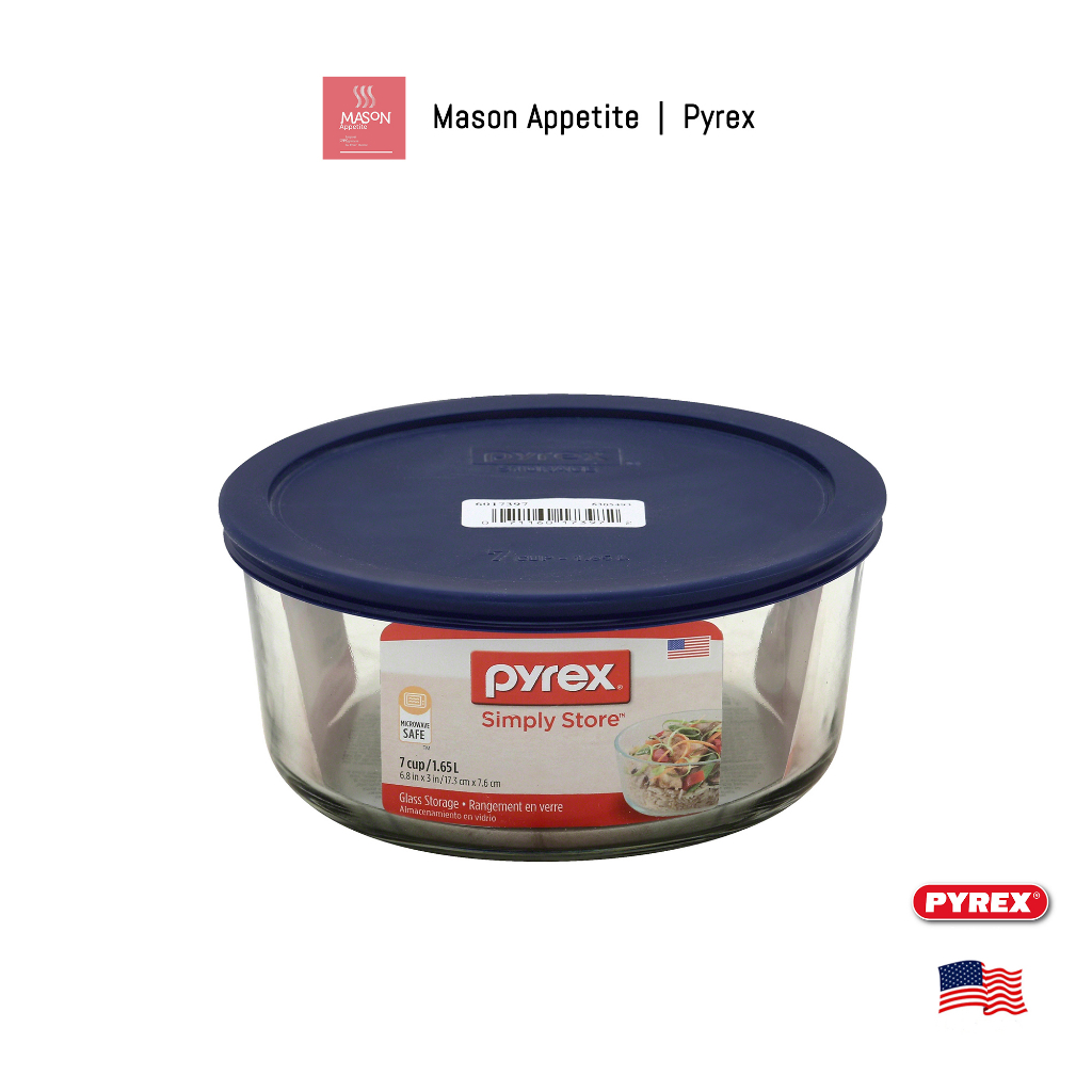 6017397 Pyrex Storage Plus 7 Cup Round Bowl. ชามแก้ว ไพเร็กซ์ พร้อมฝา 7 ...
