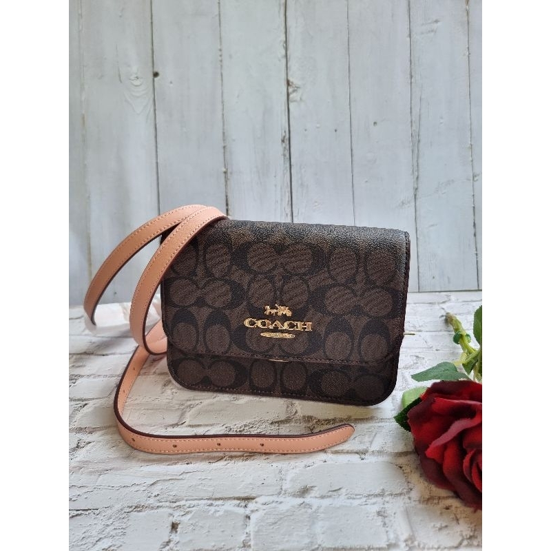 COACH #C5592 MINI BRYNN CROSSBODY IN SIGNATURE CANVAS | Shopee Thailand