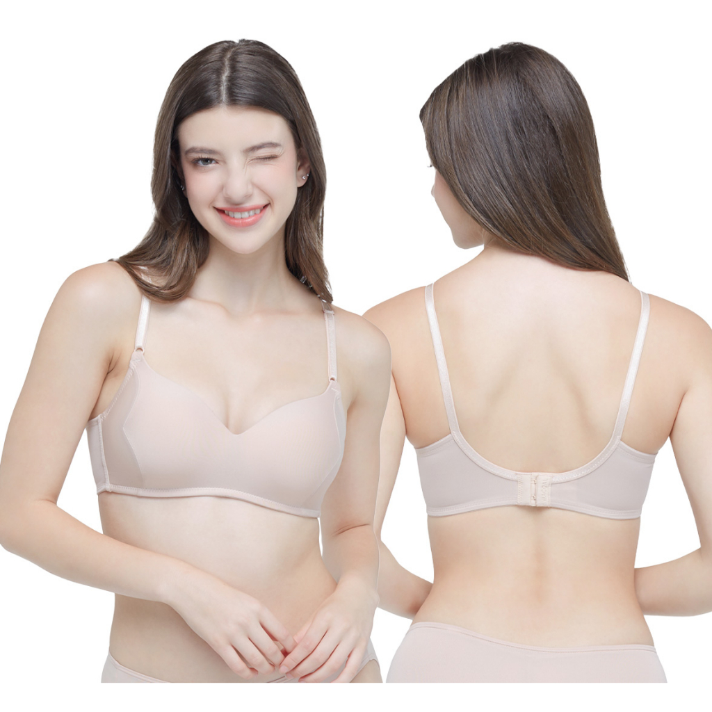 Wacoal Smart Size Go Girls Soft Cup Wireless Bra บราไร้โครง นุ่มสบาย 3 ชิ้น รุ่น WB3Y30WB3330 ...