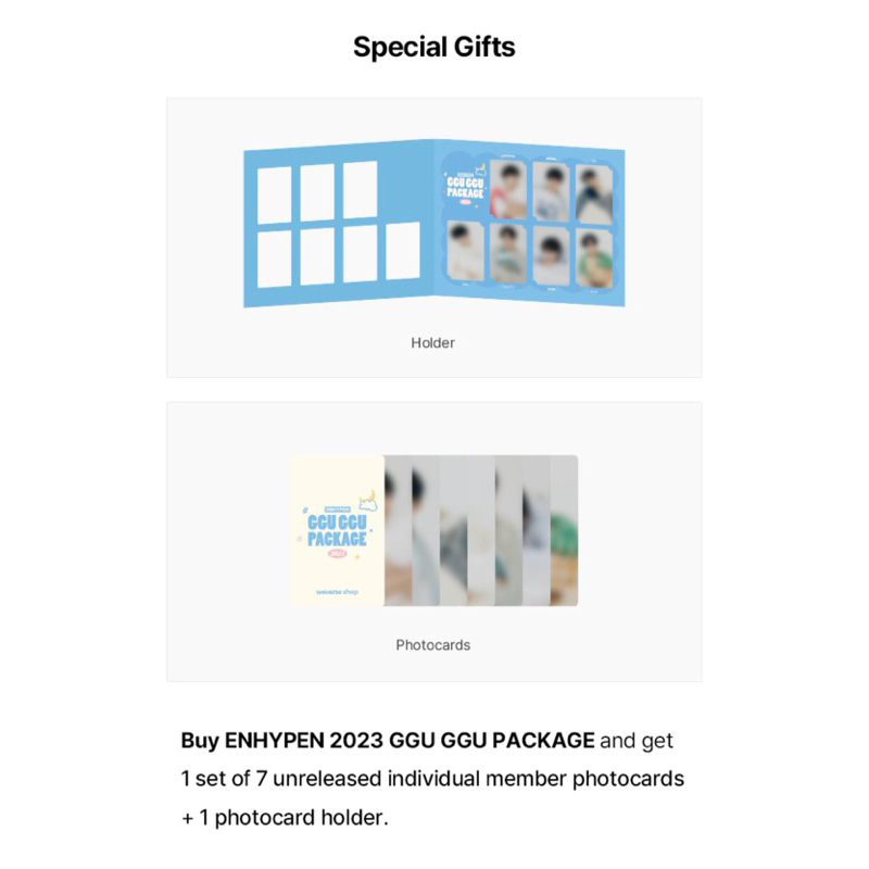 ENHYPEN พรี 2023 GGU GGU PACKAGE ของแถม weverse - seesom_kpop - ThaiPick