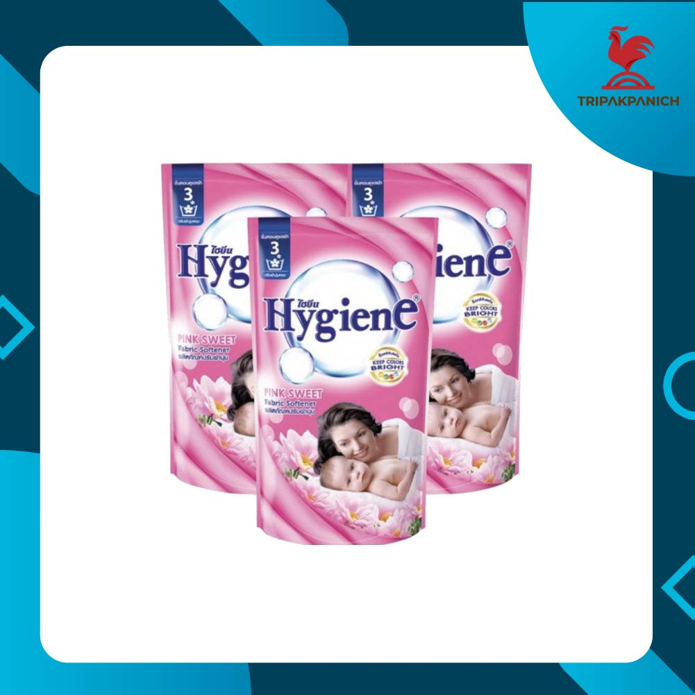 Hygiene น้ำยาปรับผ้านุ่มไฮยีน ขนาด600มล(ระบุสี)แพ็ค3ถุง | Shopee Thailand