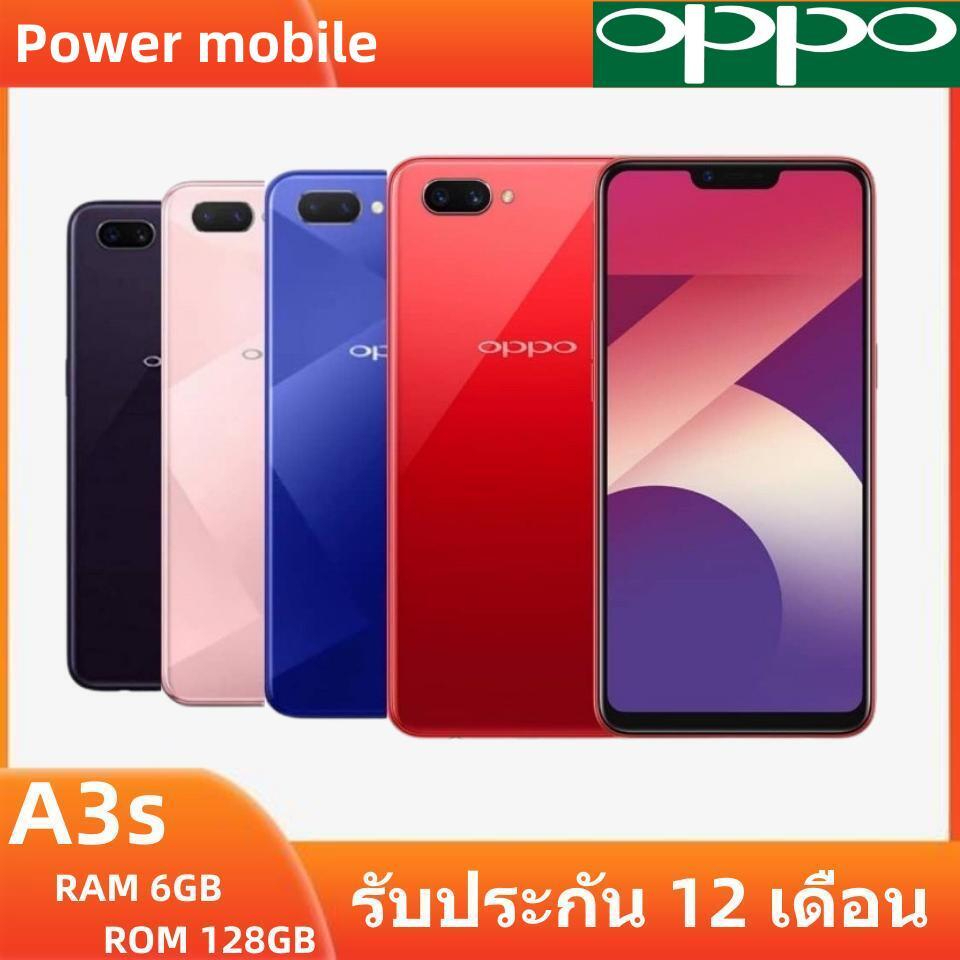 พร้อมส่ง oppo A3s Ram 4GB Rom64GB 128GB เครื่องแท้ 100 รับประกันร้าน 12 เดือน จอ6.2 รองรับทุก ...