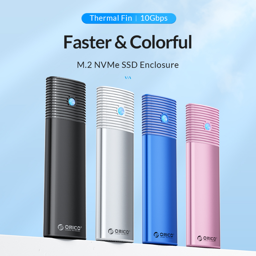 ORICO M.2 NVMe SSD Enclosure USB3.2 Gen2 Type-C 10Gbps PCIe SSD Case ...