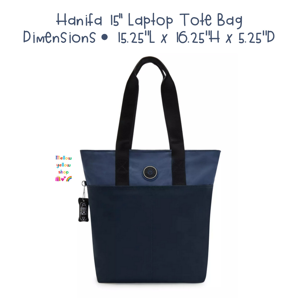 กระเป๋า Kipling Hanifa 15" Laptop Tote Bag #StrongBlue | Shopee Thailand