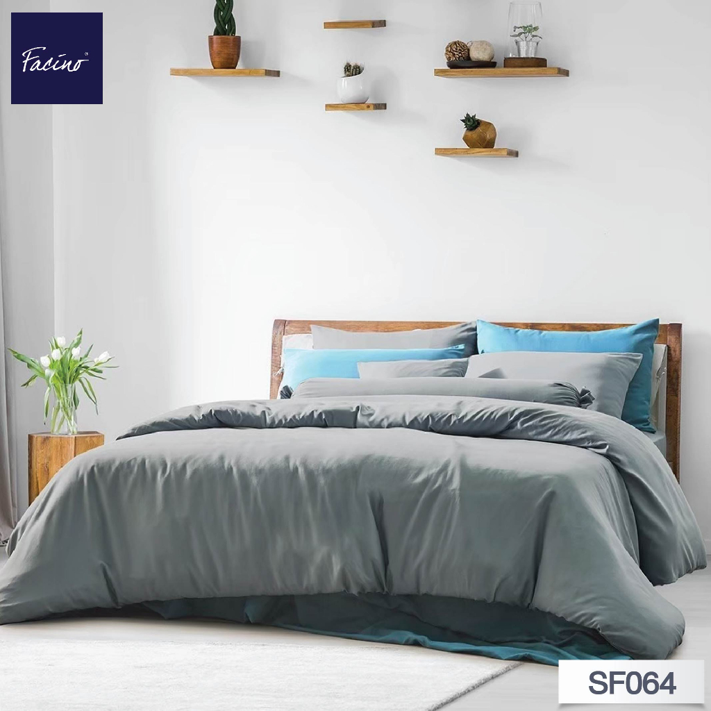 New collection Facino ชุดผ้าปูที่นอน 6 ฟุต 5 ฟุต 5 ชิ้น ผ้านวมขนาด ...