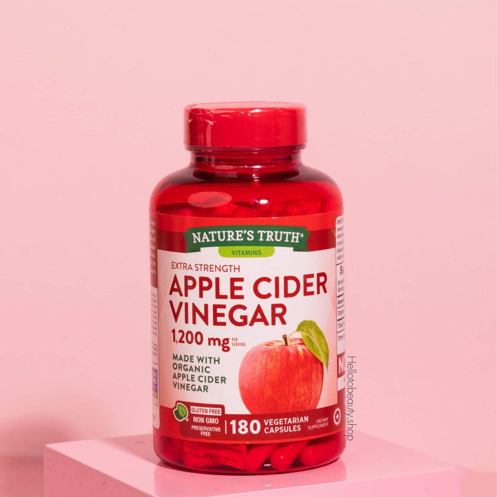 Natures Truth Extra Strength Apple Cider Vinegar 1200 mg. 180 Capsules ...